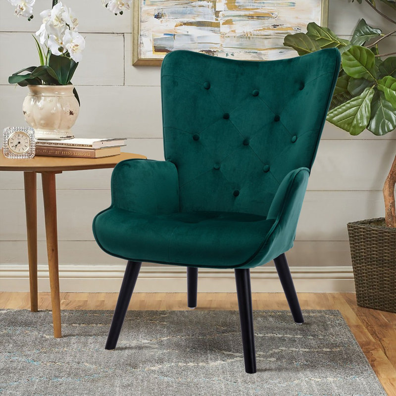 Wayfair green velvet chair store